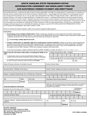 Fillable Online sto-form-4-electronic-vendor-payment-enrollment-form ...