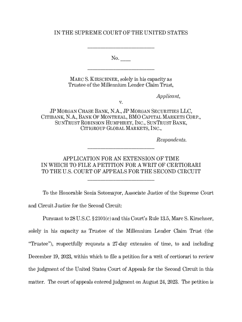 Fillable Online In the Know: Kirschner v. JP Morgan Chase, N.A. lends ...