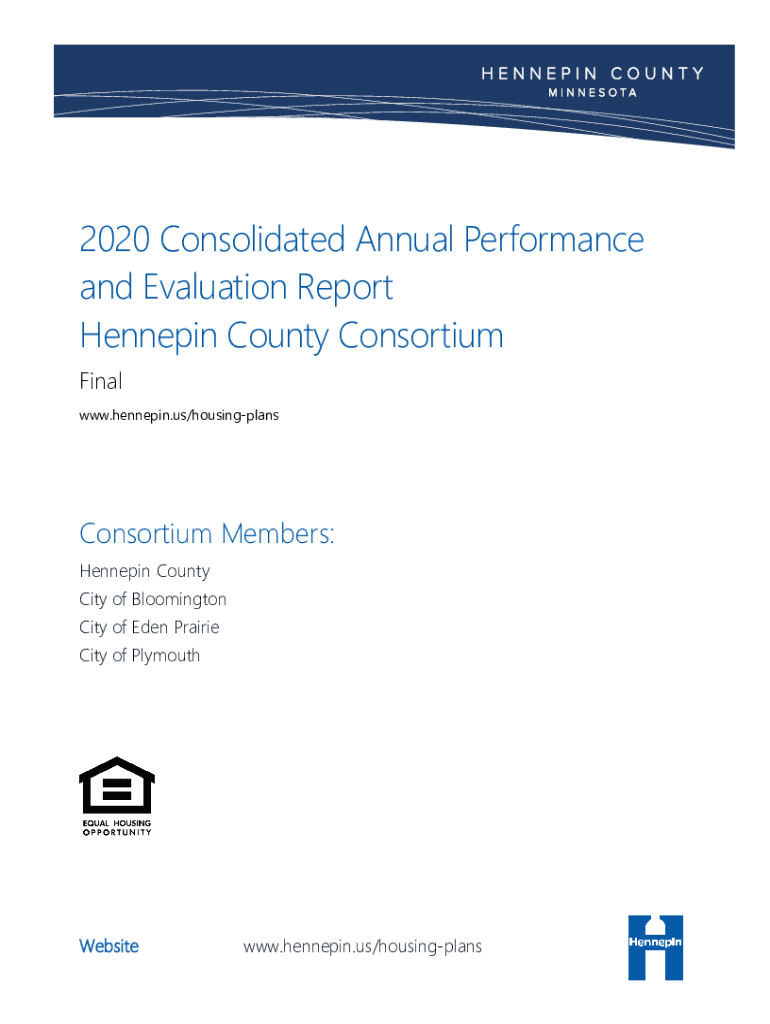 Fillable Online Hennepin County Consortium Consolidated Plan Executive ...