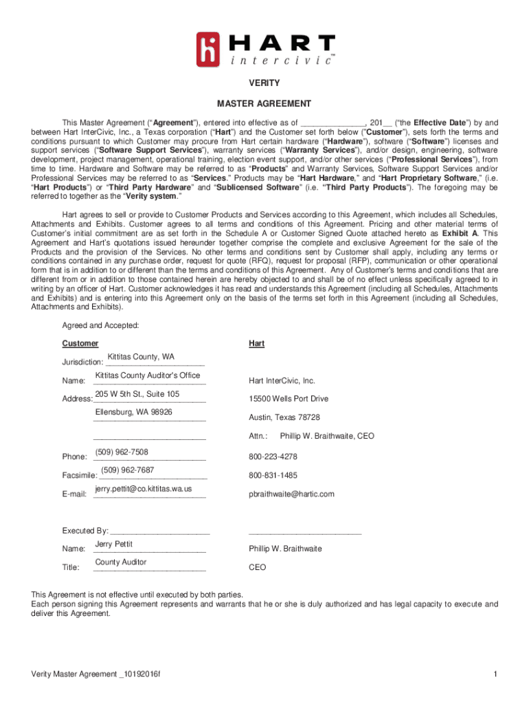 Fillable Online SCHEDULE B LICENSE AGREEMENT Hart InterCivic, Inc. Fax ...