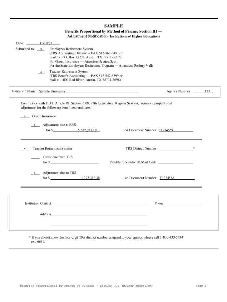 Fillable Online fmx cpa state tx Adjustment Notification Form Sample ...