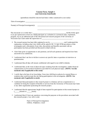 at for Consent Doc Template | pdfFiller