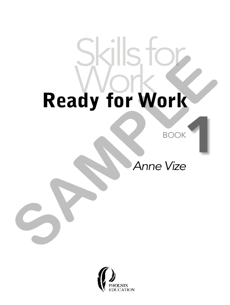 Fillable Online Skills for Work Book 1: Ready for Work - Phoenix ...