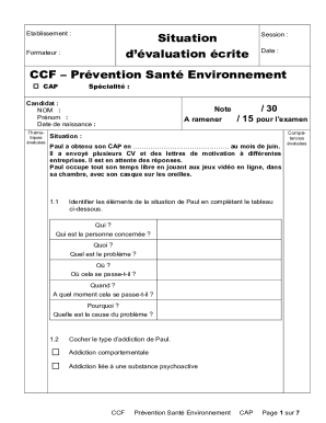 Remplissable En Ligne Annexe III - Grille nationale d'valuation en prvention ... Faxer Email ...