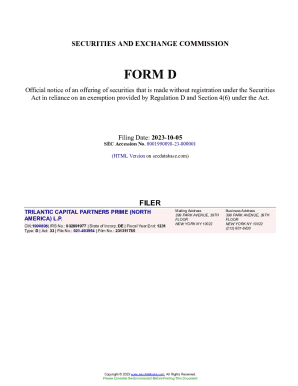 Fillable Online TRILANTIC CAPITAL PARTNERS PRIME (NORTH AMERICA) L.P ...