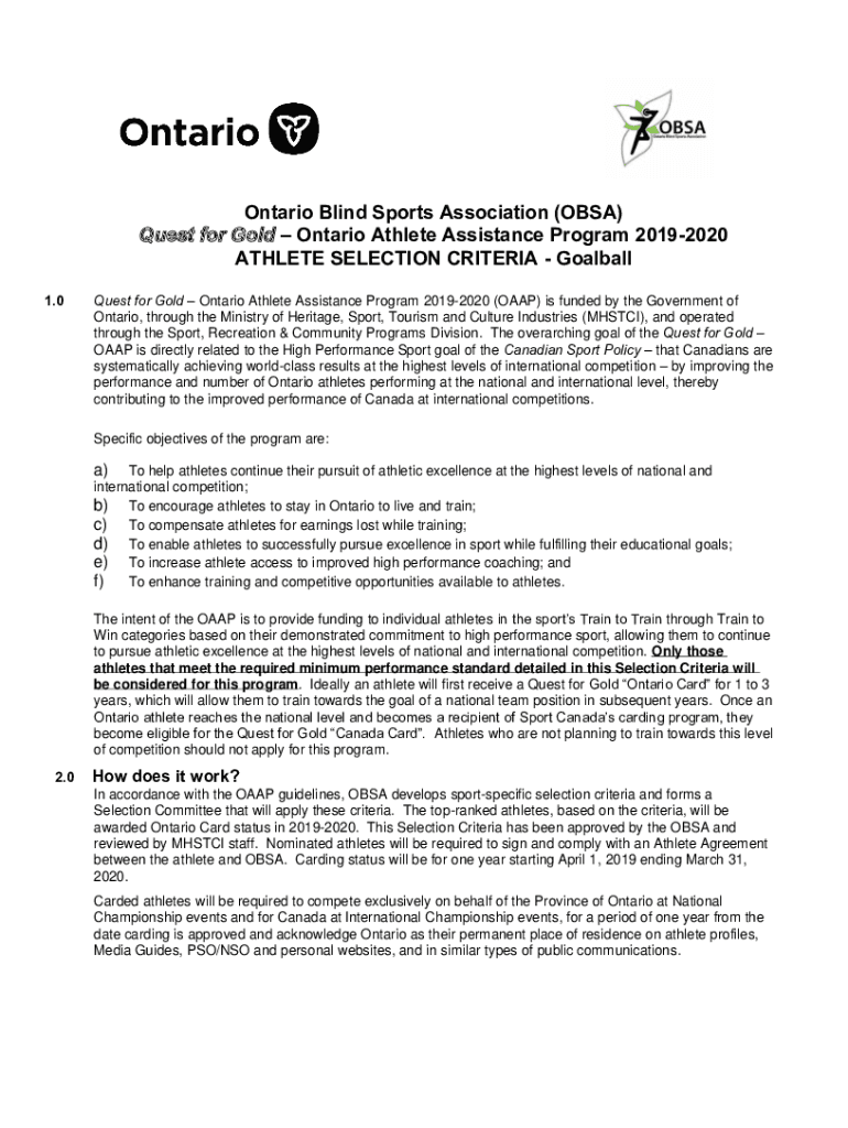 Fillable Online The overarching goal of the Quest for Gold Fax Email Print - pdfFiller