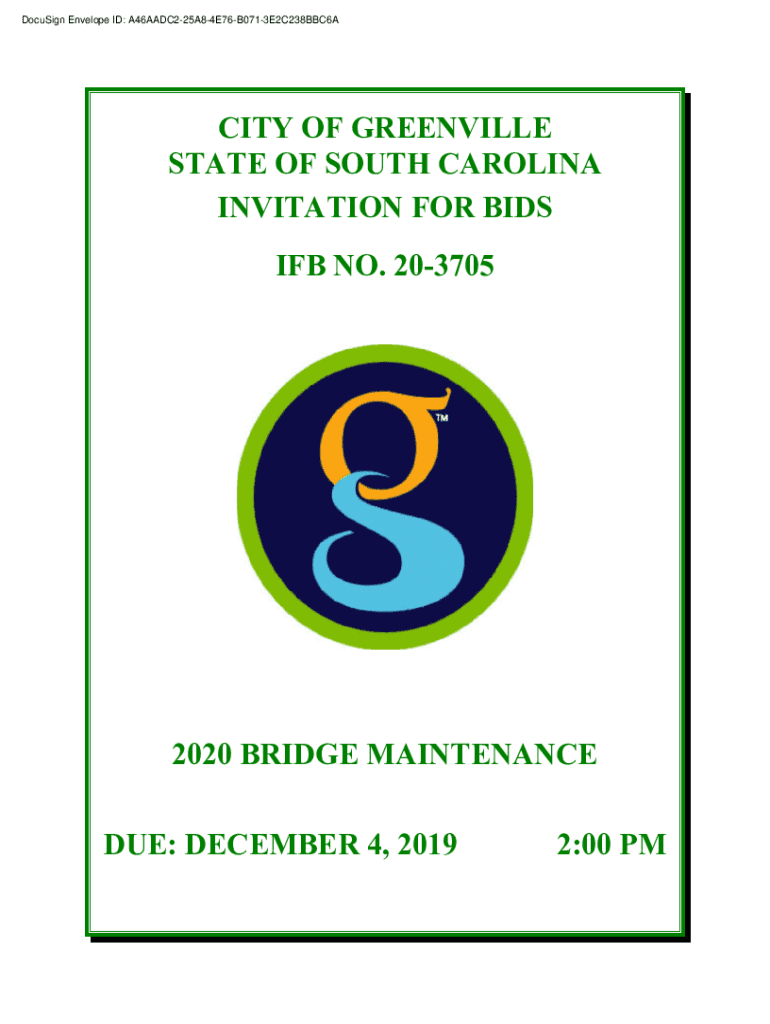 Fillable Online city of greenville state of south carolina invitation ...
