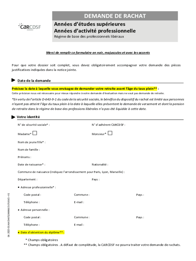 Remplissable En Ligne Demande d'valuation de rachat pour la retraite de vos ... Fax Email ...