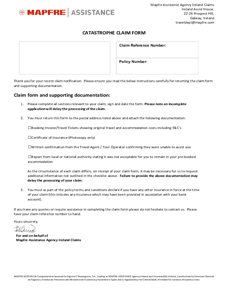 Fillable Online Claim form and supporting documentation: Fax Email ...