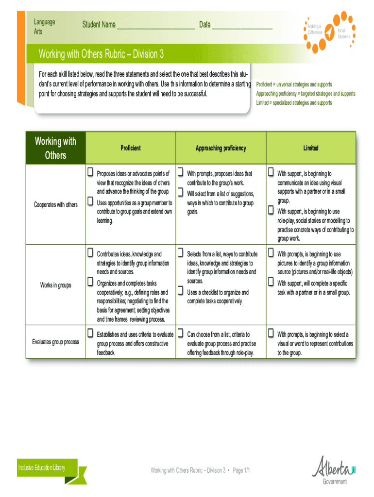 Fillable Online Rubric templates Fax Email Print - pdfFiller