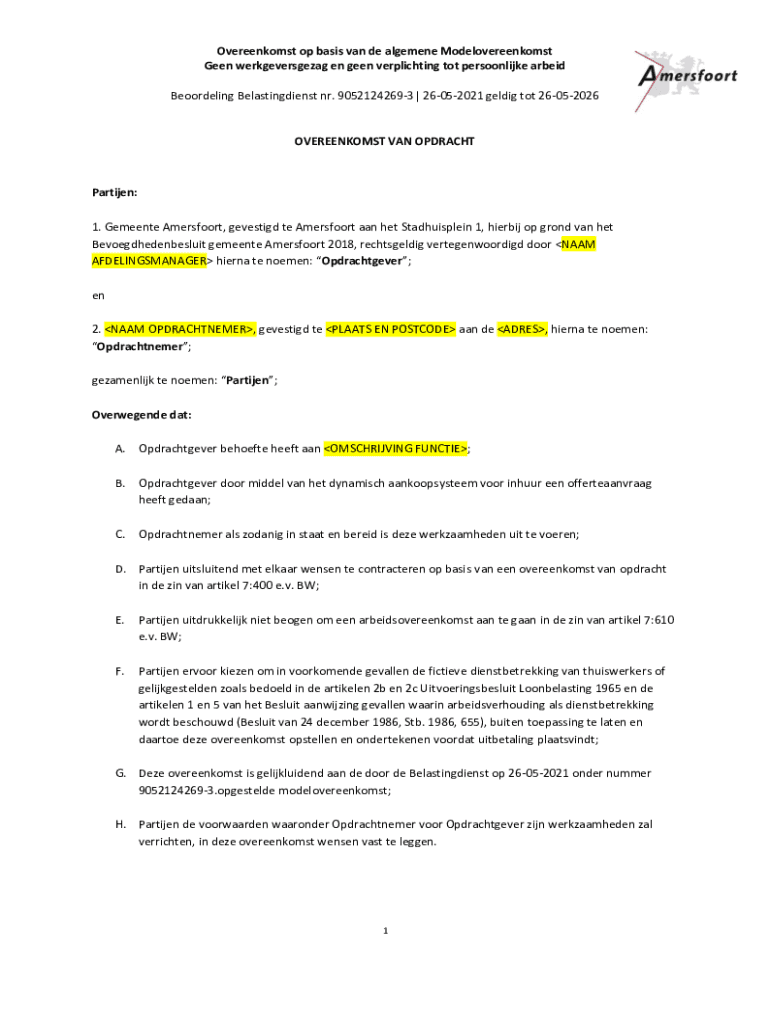 Invulbaar Online Geen werkgeversgezag en geen verplichting tot persoonlijke arbeid Faxnummer ...