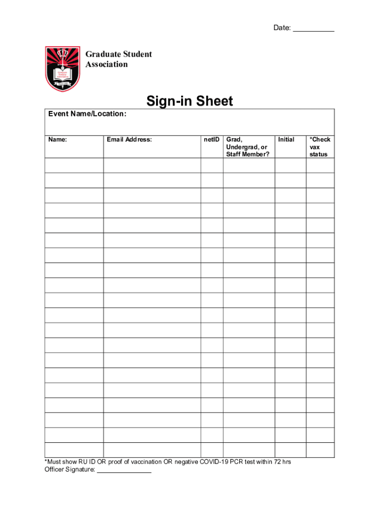 Fillable Online 2021 GSO Sign-in Sheet Fax Email Print - pdfFiller