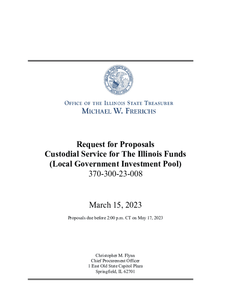 Fillable Online rfp custodial service for the illinois funds local ...