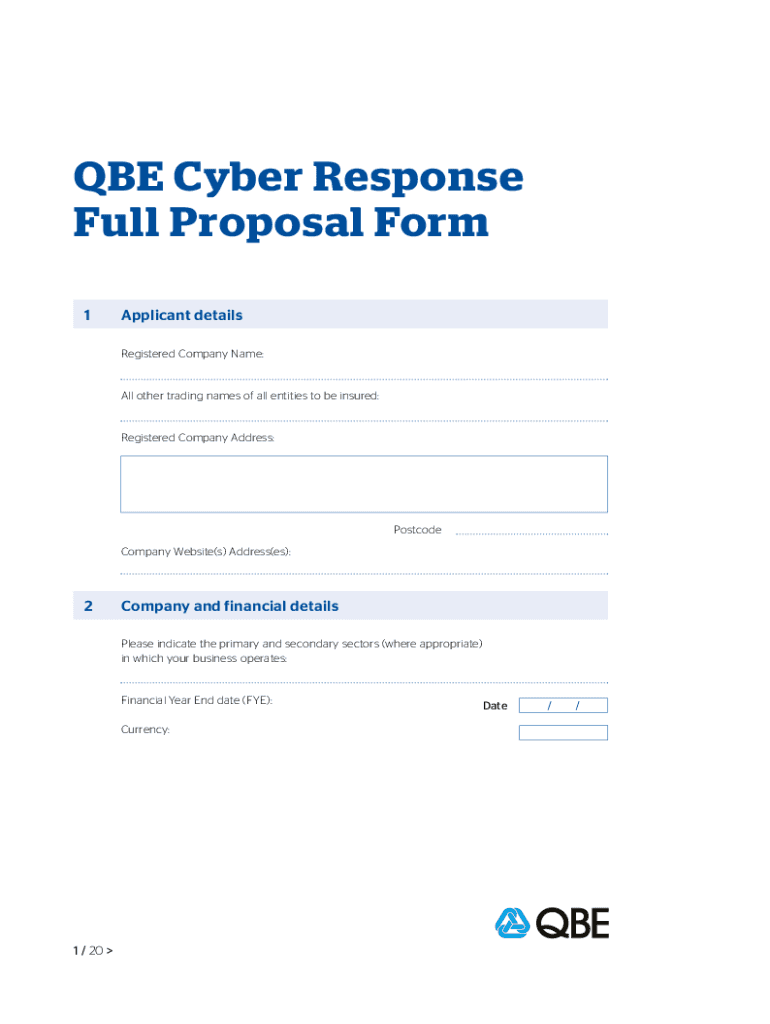 Fillable Online Cyber and Data Security Proposal Form Fax Email Print ...
