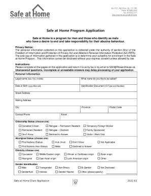Fillable Online Safe at Home Program Application Fax Email Print ...