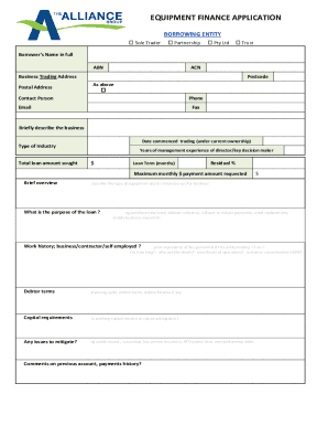 Fillable Online Alliance Application Form Fax Email Print - pdfFiller