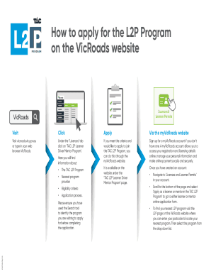 Fillable Online How to apply for the L2P Program on the VicRoads ...