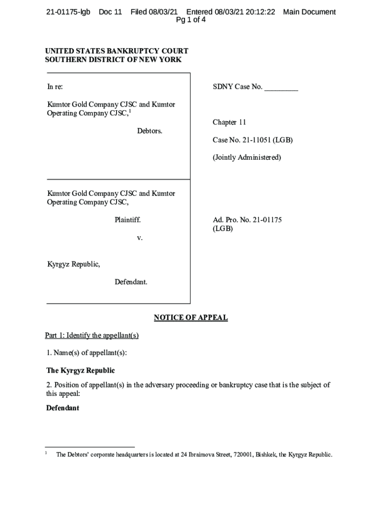 Fillable Online Form 417A-Notice of Appeal and Statement of Election ...