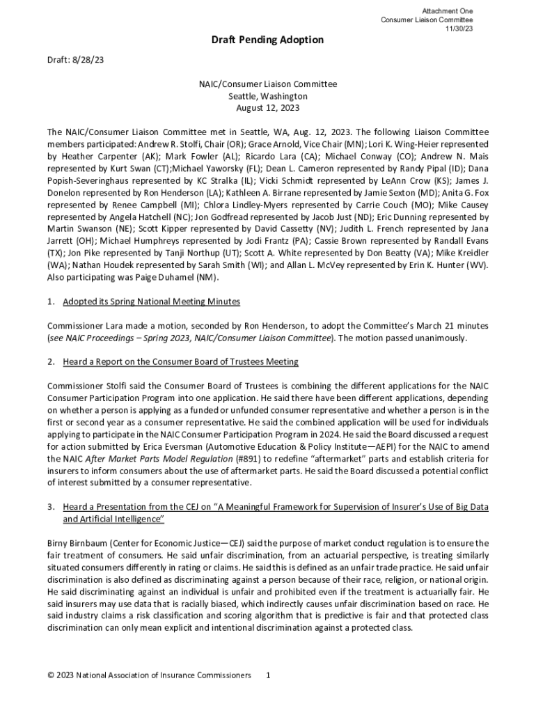 Fillable Online What is the NAIC and what does it do? Fax Email Print ...