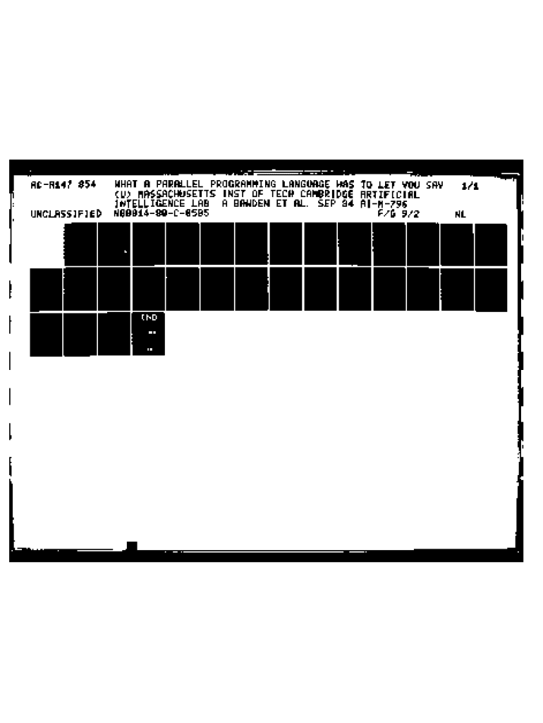 Fillable Online What a Parallel Programming Language Has to Let You Say ...