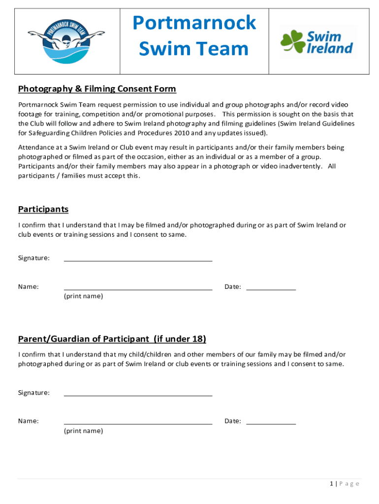 Fillable Online Photography & Filming Consent Form Fax Email Print ...