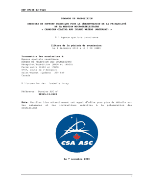 Remplissable En Ligne ddp 9f045-13-0625 1 demande de proposition ...