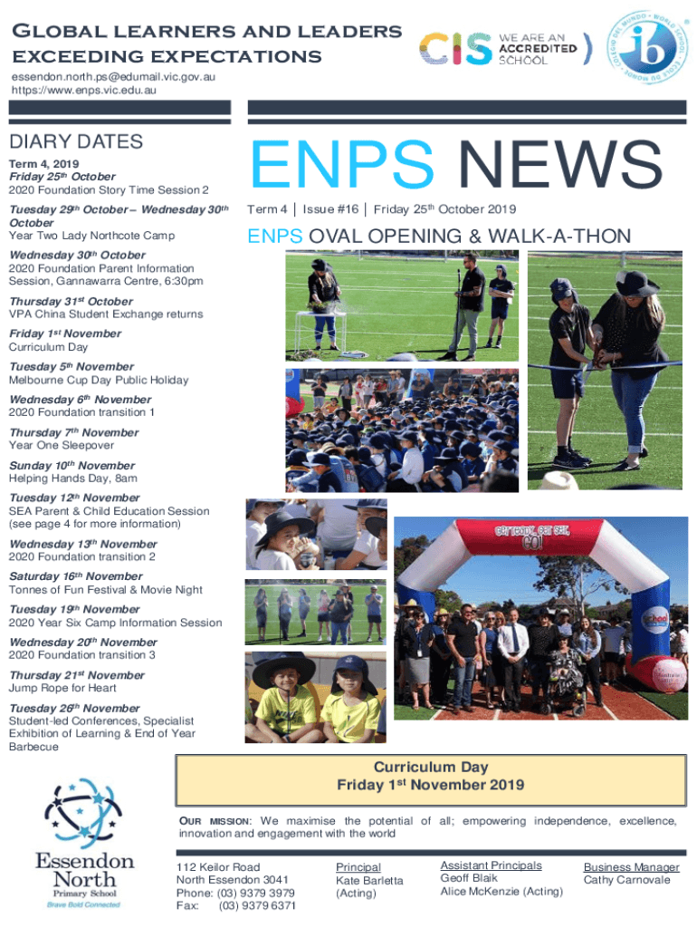 Fillable Online Essendon North Primary SchoolMelbourne VIC Fax Email ...
