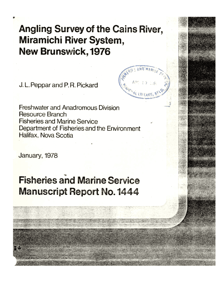 Fillable Online waves-vagues dfo-mpo gc Angling Survey of the Cans ...