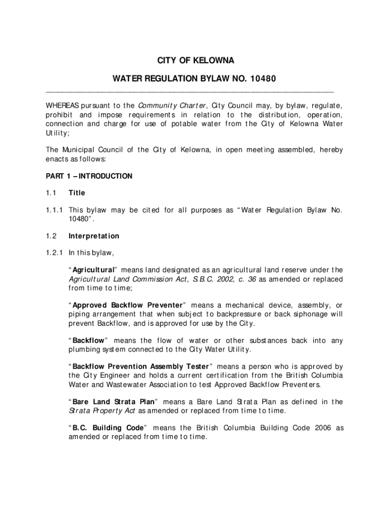 Fillable Online apps kelowna CITY OF KELOWNA BYLAW NO A bylaw to ...