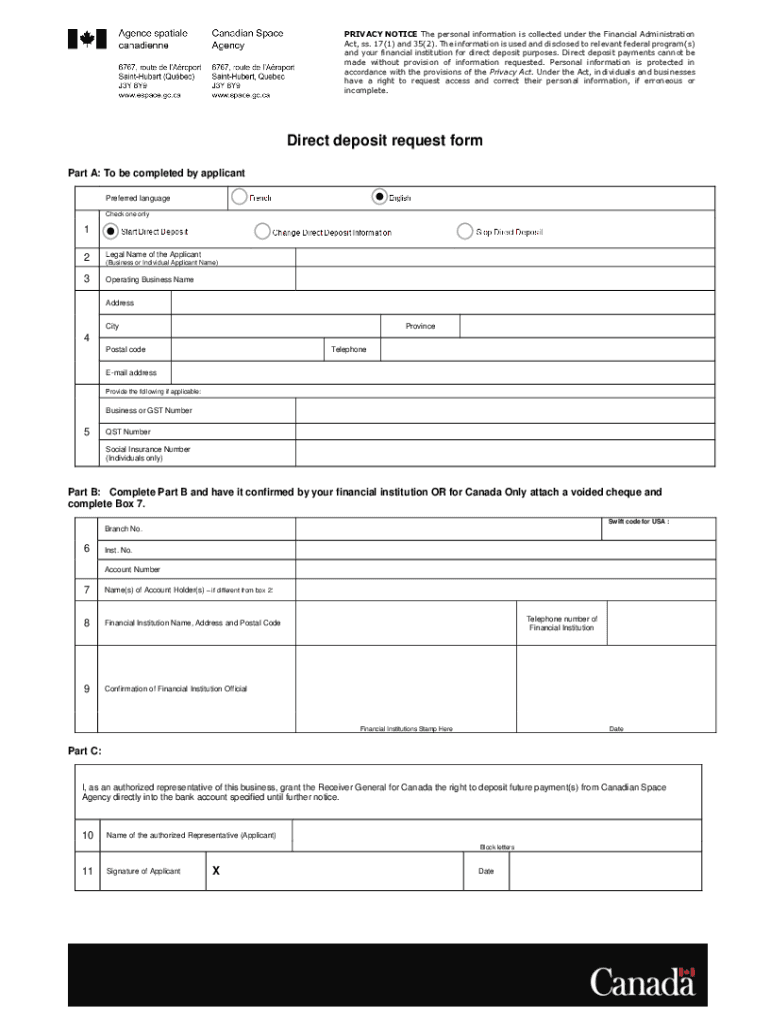 Fillable Online Direct deposit request form for vendors Fax Email Print ...