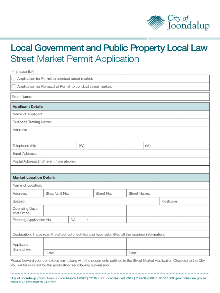 Fillable Online Street-Market-Permit-Application. ... Fax Email Print ...