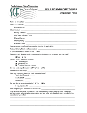 Fillable Online Choir Application Letter Pdf - Fill Online, Printable ...