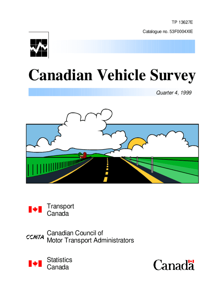Fillable Online publications gc Canadian vehicle survey, passenger ...