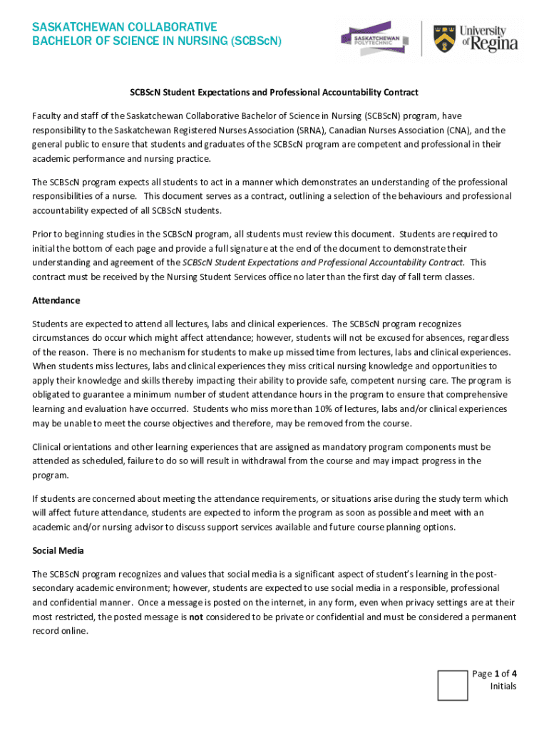Fillable Online SCBScN Student Expectations and Professional ...