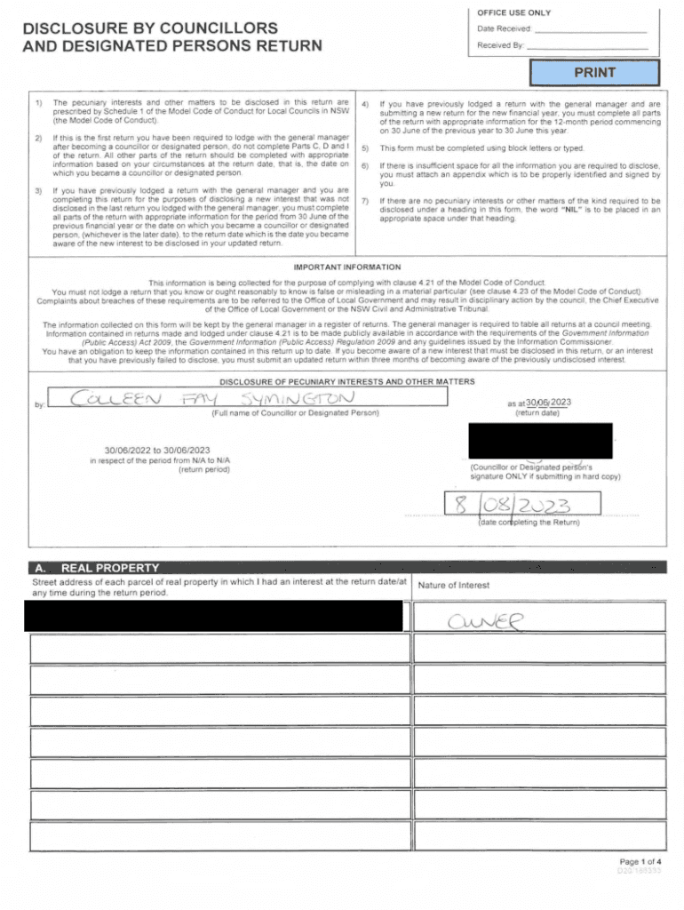 Fillable Online AND DESIGNATED PERSONS RETURN Fax Email Print - pdfFiller