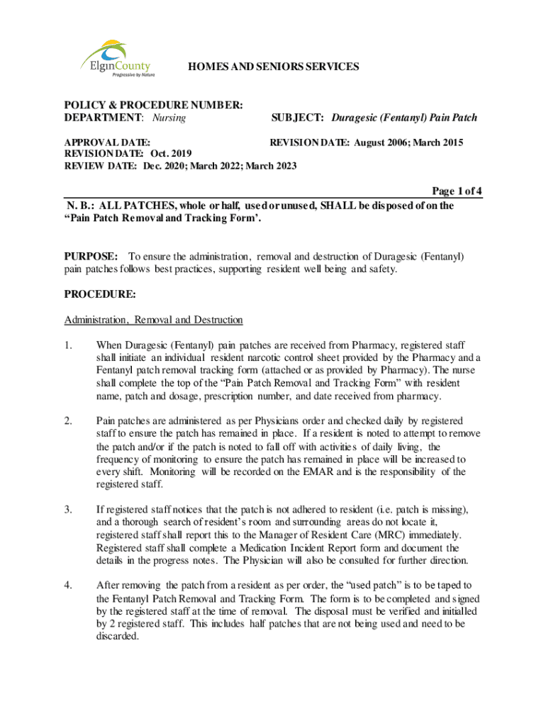 Fillable Online Medication-Destruction of Narcotics & Controlled Drugs ...