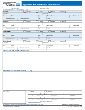 Fillable Online Appendix for additional information Fax Email Print ...