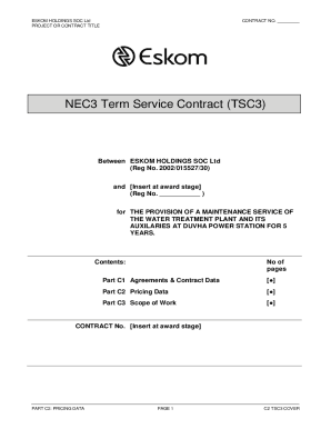 Fillable Online MWP1499CX - eskom tenders Fax Email Print - pdfFiller