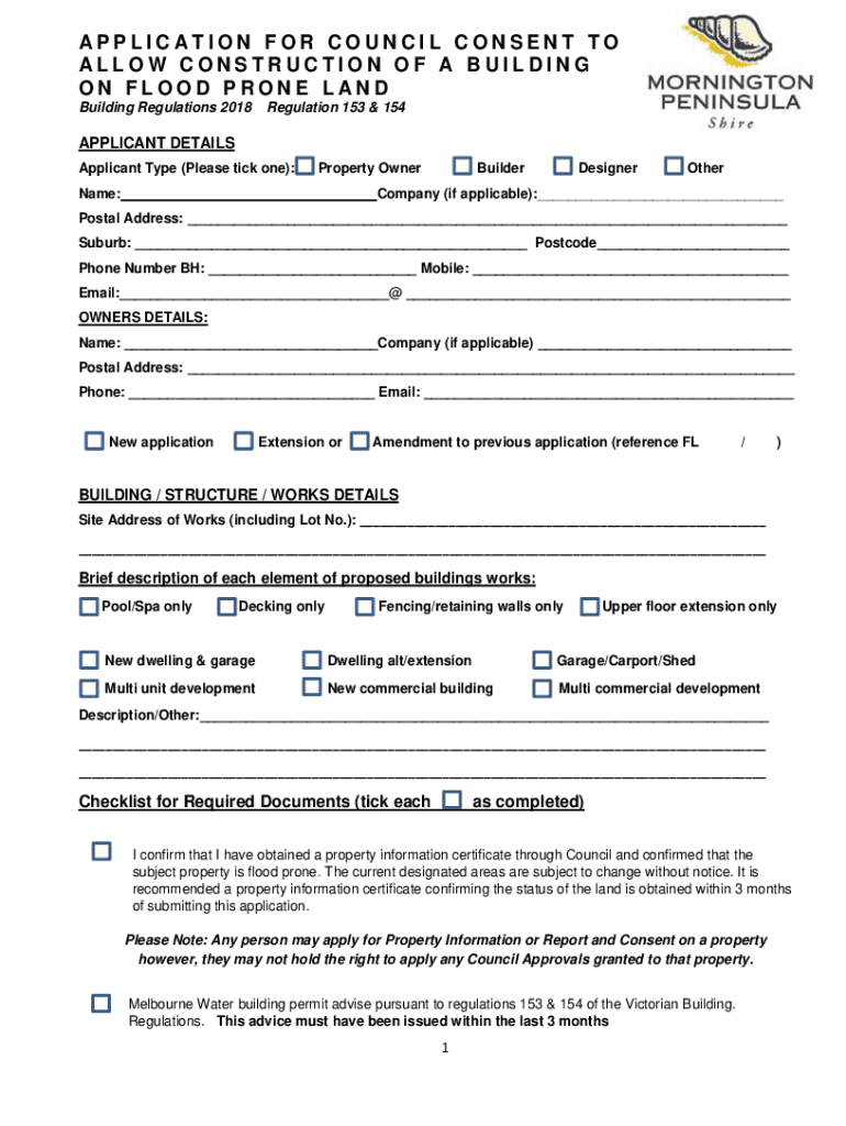 Fillable Online Building Flood Prone Application Form Fax Email Print ...
