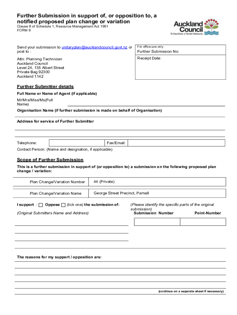 Fillable Online PC 44 George Street Precinct Public Notice form 6 Fax Email Print - pdfFiller