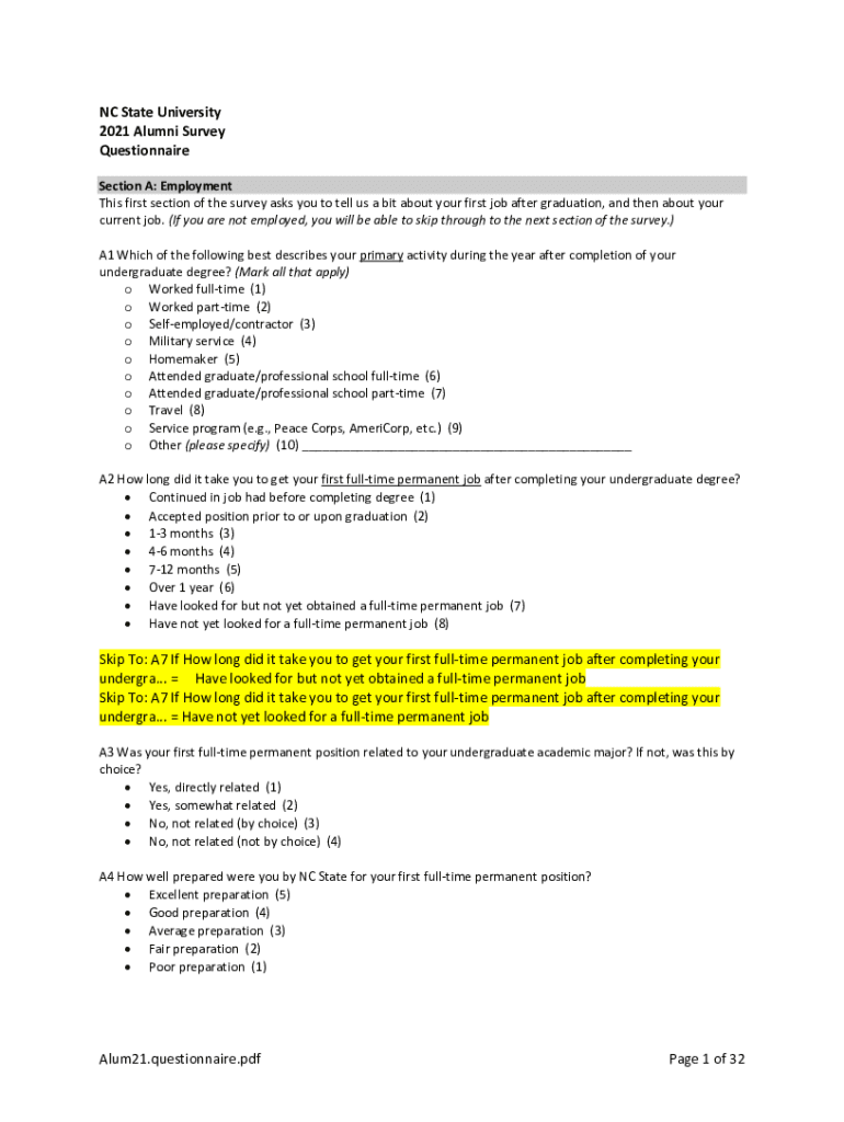 Fillable Online Student/Alumni Surveys - Institutional Strategy and ...