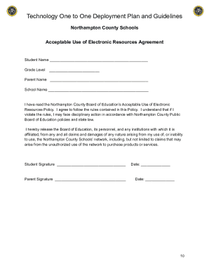 Fillable Online Technology One to One Deployment Plan and Guidelines Fax Email Print - pdfFiller