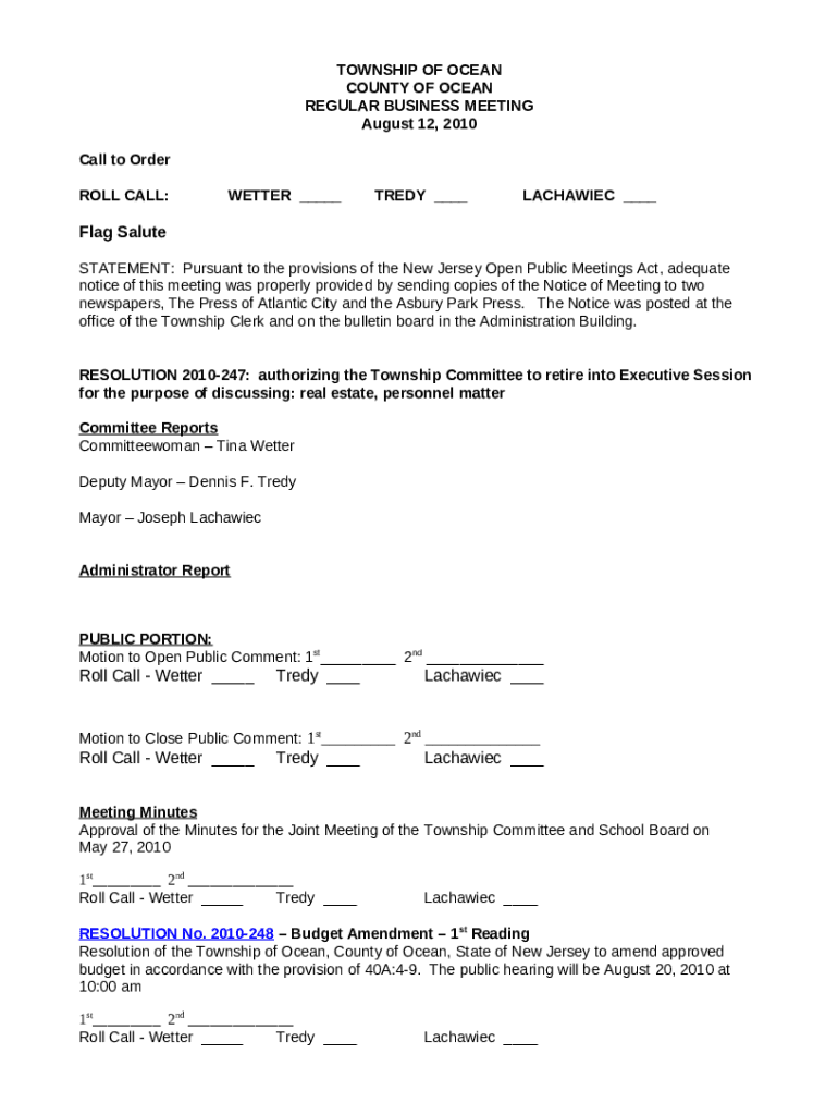 M E E T I N G M I N U T E S Flag Salute Doc Template | pdfFiller