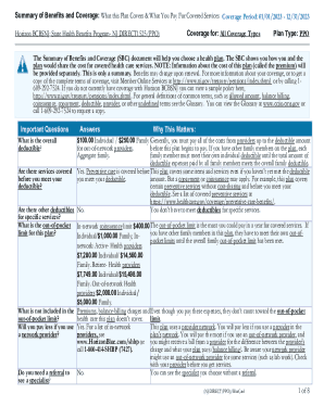 Fillable Online Horizon BCBSNJ: State Health Benefits Program- NJ ...