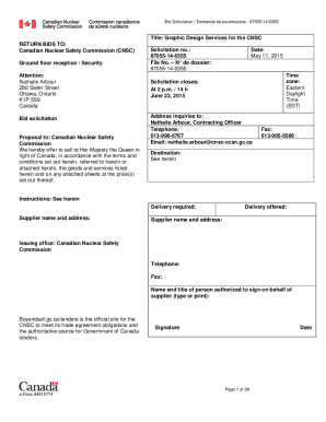 Fillable Online Canadian Nuclear Safety Commission (CNSC) Fax Email Print - pdfFiller