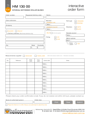 Fillable Online interactive order form HM 130 00 - Helioscreen Fax Email Print - pdfFiller