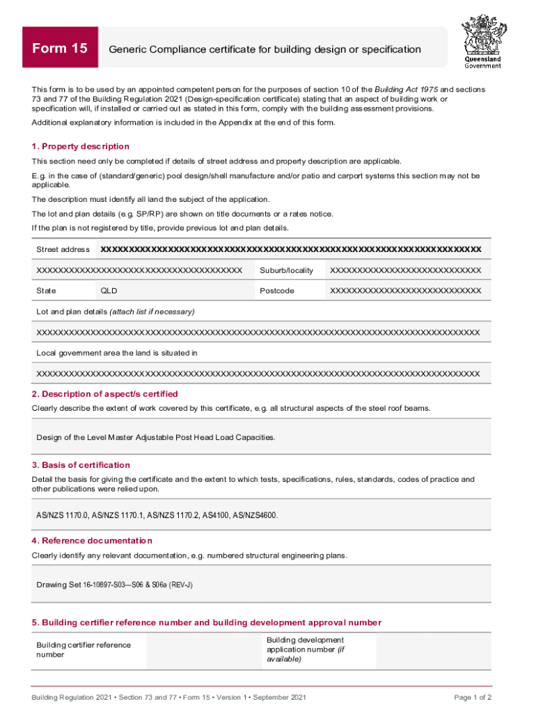 Fillable Online Form 15 Glazing Certificate - Fill Online, Printable ...