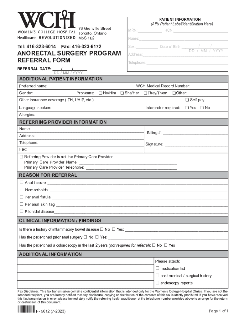 Fillable Online Anorectal-Surgery-Referral-Form-F-5612.pdf Fax Email ...