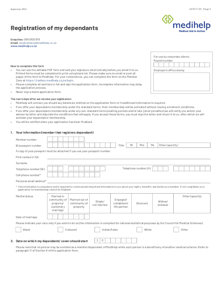 Fillable Online medihelp-registration-of-dependents-2024.pdf Fax Email Print - pdfFiller