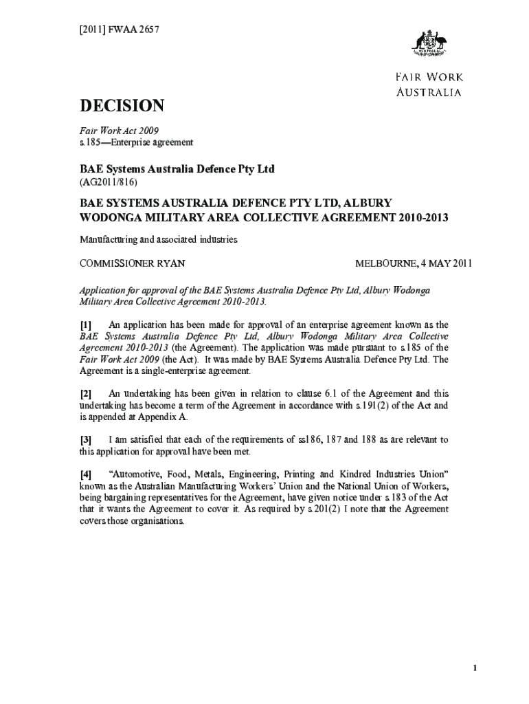 Fillable Online BAE Systems signs facility service deed for Australian ...